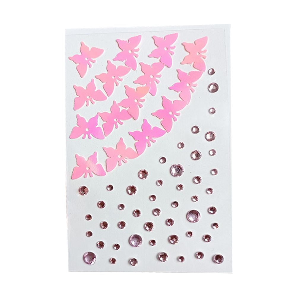 Butterfly Princess Butterfly Tear Diamond Face Sticker Flash Diamond ...