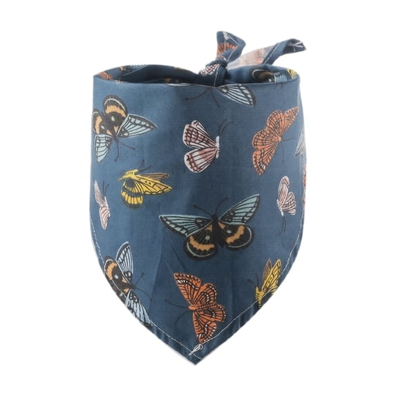 Butterfly Print Pet Bandana - Colorful Insect Pattern Triangle Scarf ...