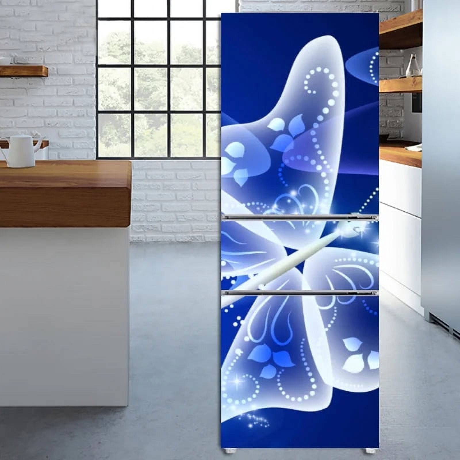 Butterfly Print Refrigerator Stickers Waterproof Duplex Refrigerator ...