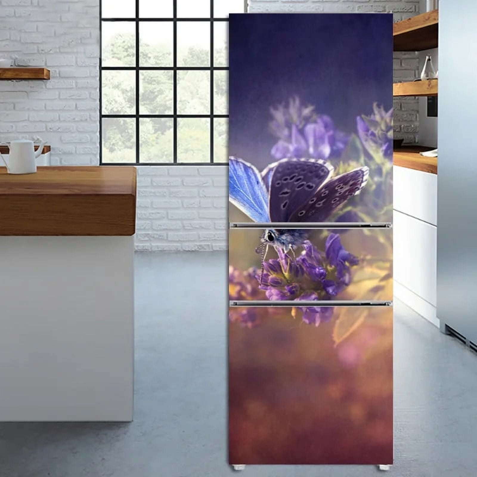 Butterfly Print Refrigerator Stickers Waterproof Duplex Refrigerator ...