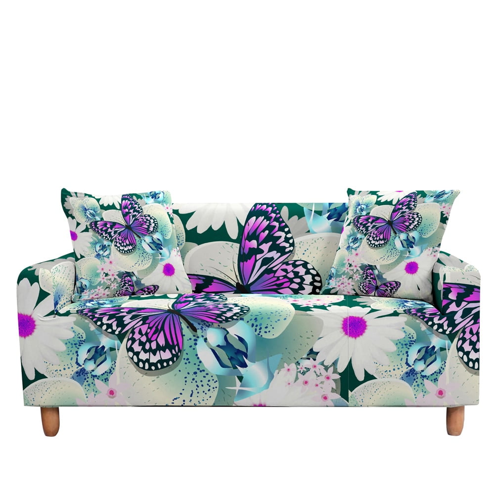 Butterfly Printing Elastic Sofa Cover for Living Room Home Decor All ...
