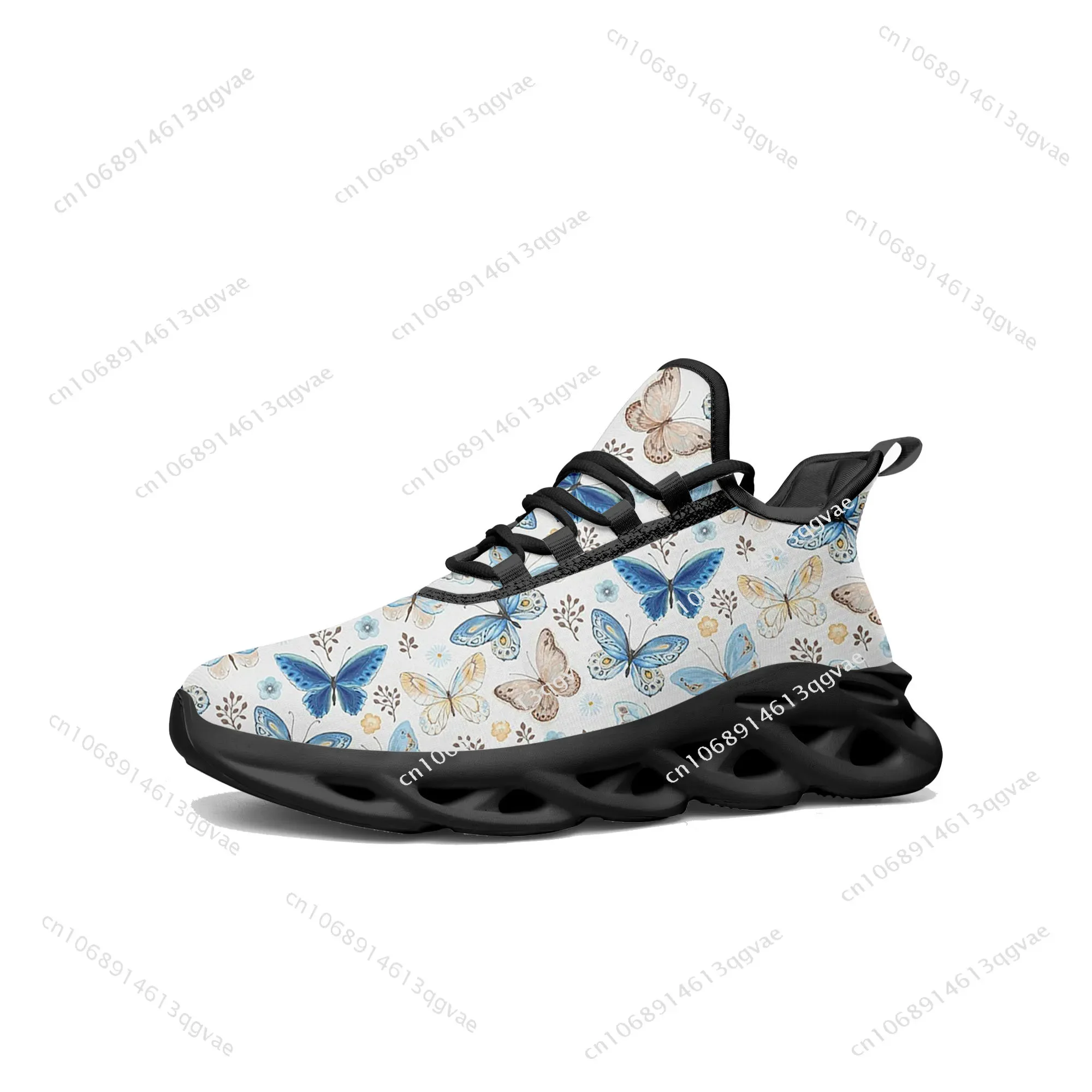Butterfly Prints Flats Sneakers Mens Womens Sports Running High Quality ...