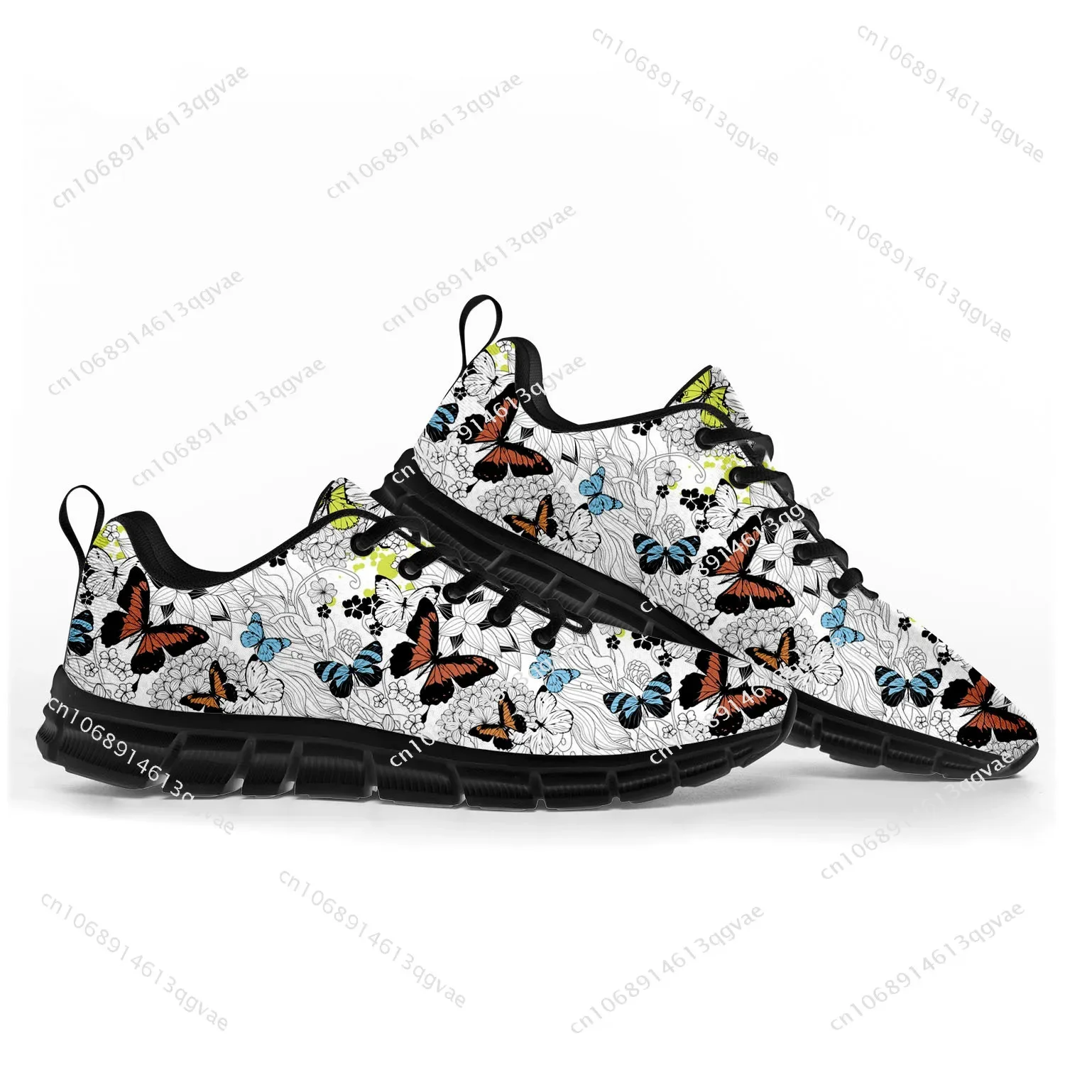 Butterfly Prints Sports Shoes Mens Womens Teenager Kids Children ...