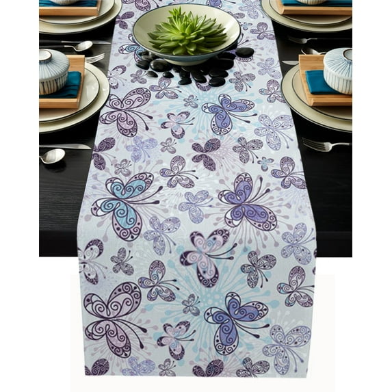 Butterfly Purple Flower Coffee Table r Home r Farmhouse Rustic r ...