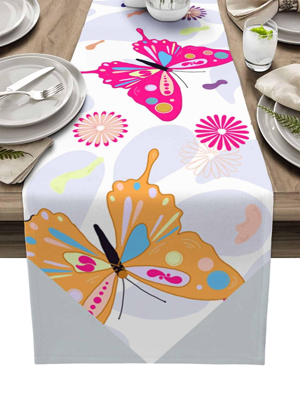 Butterfly Purple Flower Coffee Table r Home r Farmhouse Rustic r ...