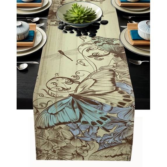 Butterfly Purple Flower Coffee Table r Home r Farmhouse Rustic r ...
