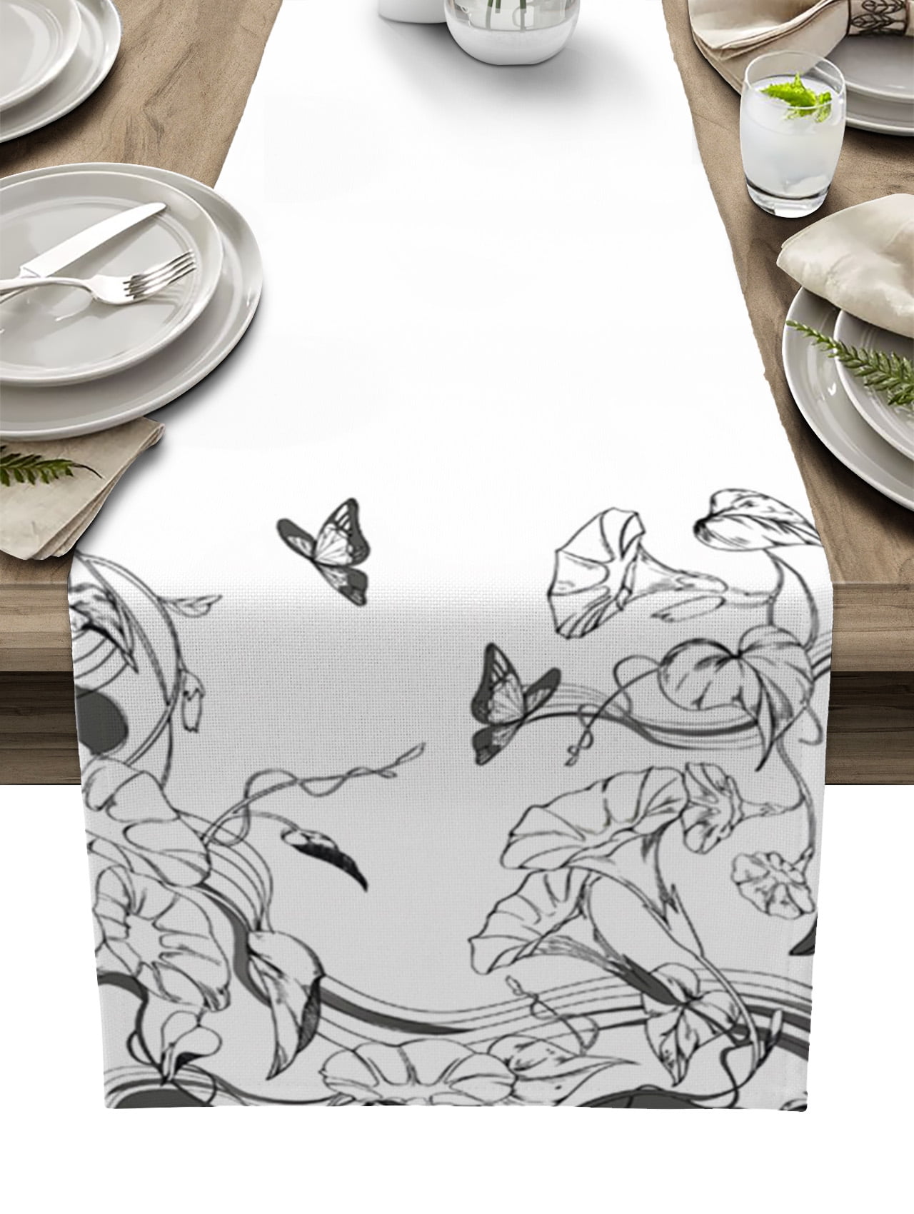 Butterfly Purple Flower Coffee Table r Home r Farmhouse Rustic r ...