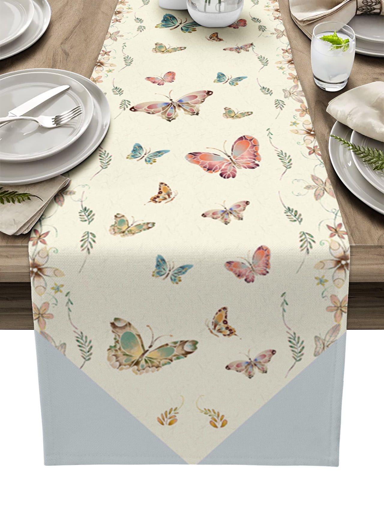 Butterfly Purple Flower Coffee Table r Home r Farmhouse Rustic r ...