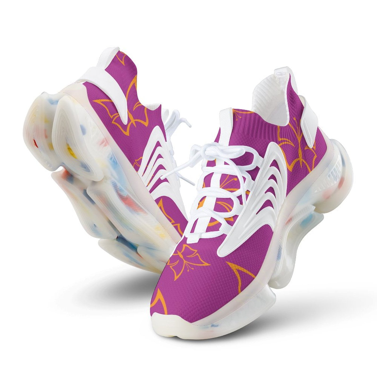 Butterfly, Purple Walking Shoes for Men Woman Lightweight Tennis ...