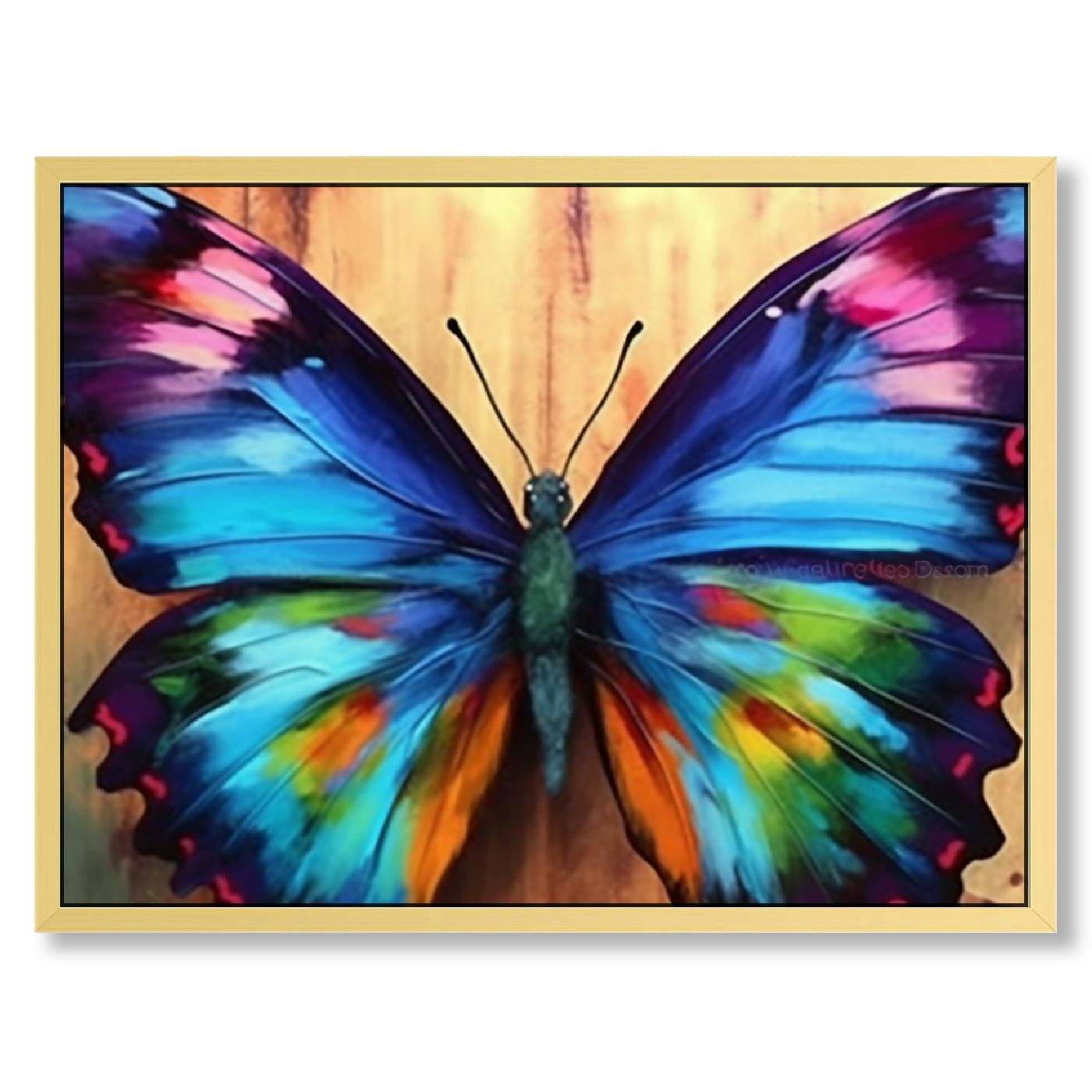 Butterfly Purple adn Blue Butterfly Rustic for - Walmart.com