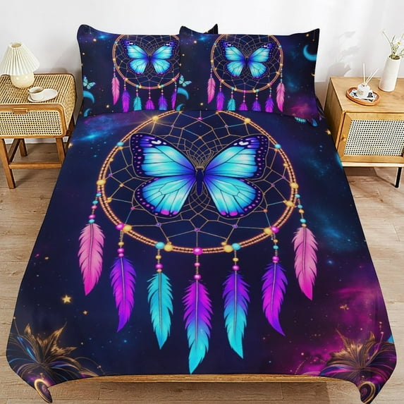 Butterfly Quilt Cover 3pcs Set Home Textiles Duvet Cover Set ...