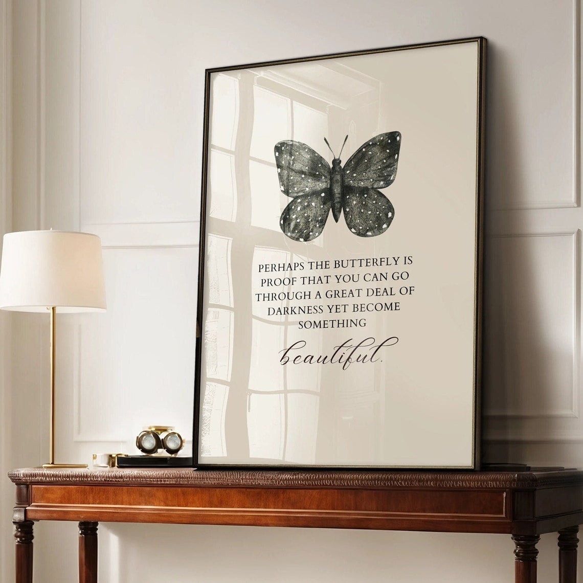 Butterfly Quote Canvas Print Encouraging Message Poster Wise Quote With ...