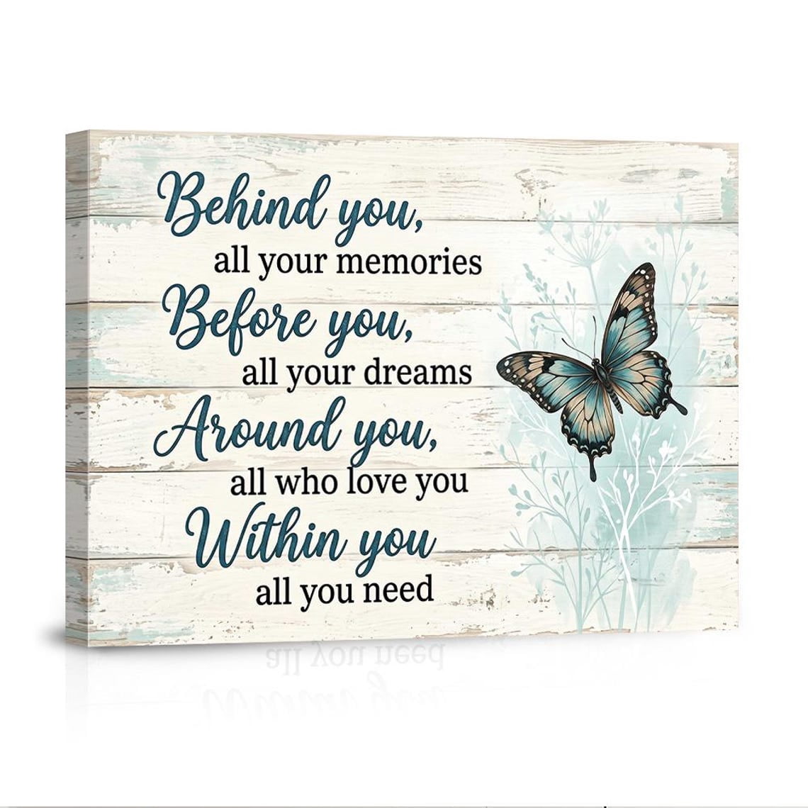 Butterfly Quote Inspirational Wood Sign Memories Dreams Love Vintage ...