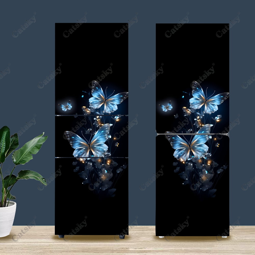 Butterfly Refrigerator Stickers Home Decor Kitchen Murals DIY Wall ...