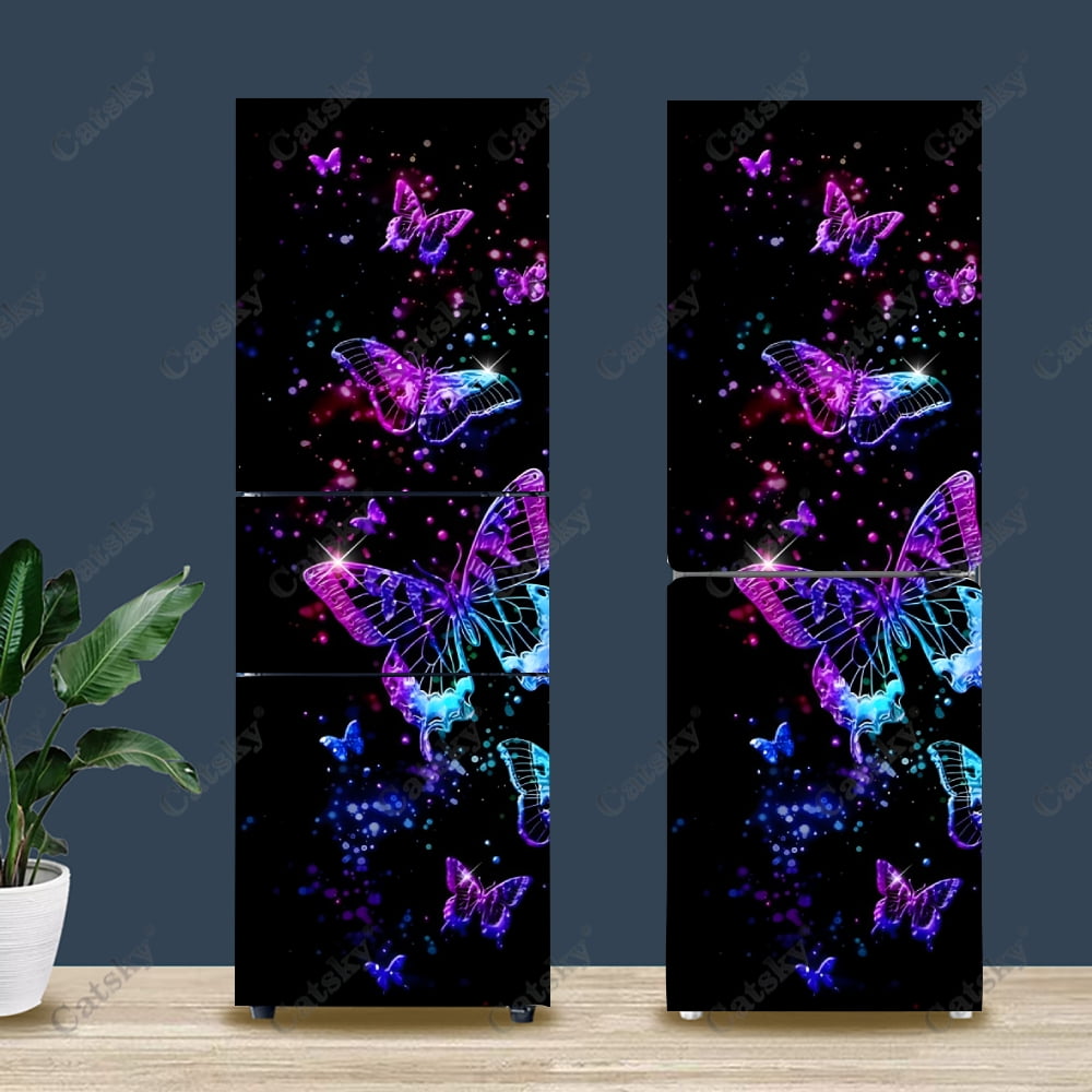 Butterfly Refrigerator Stickers Home Decor Kitchen Murals DIY Wall ...
