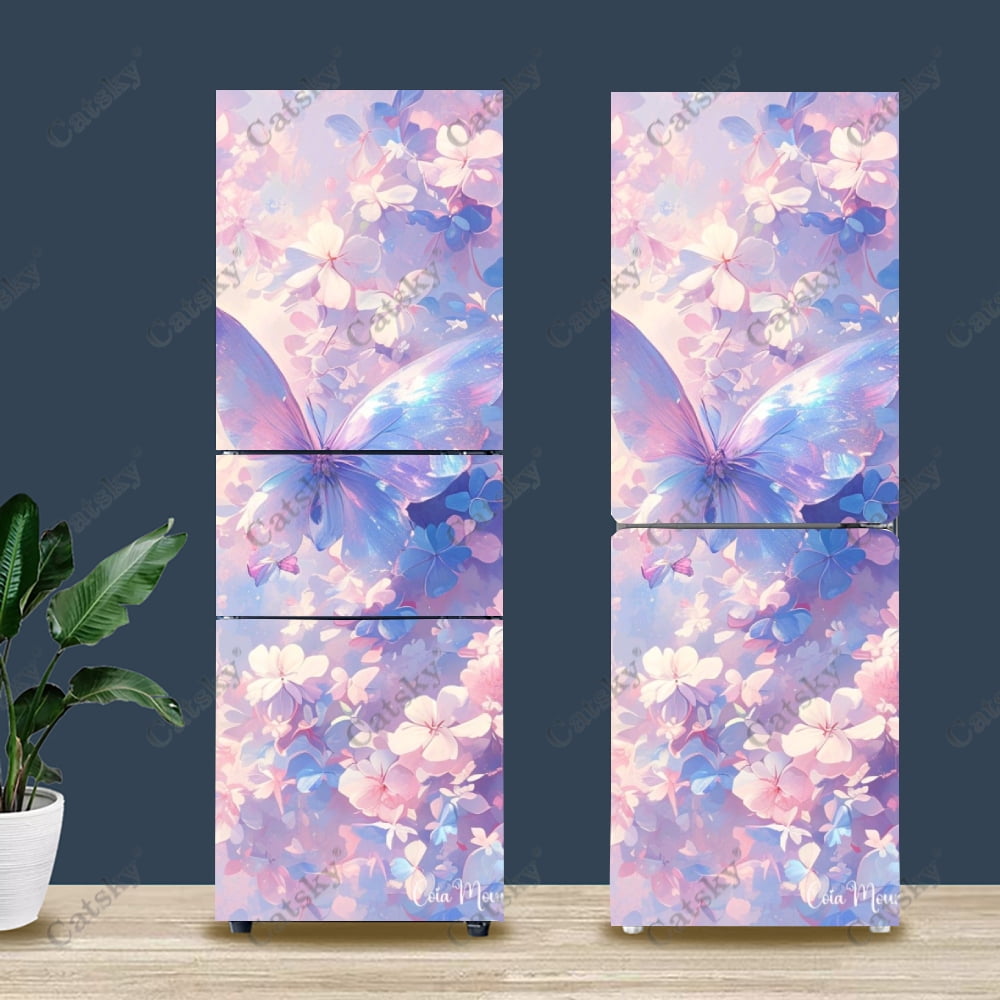 Butterfly Refrigerator Stickers Home Decor Kitchen Murals DIY Wall ...