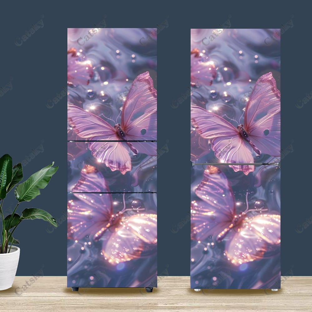 Butterfly Refrigerator Stickers Home Decor Kitchen Murals DIY Wall ...