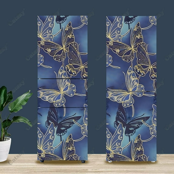 Butterfly Refrigerator Stickers Home r Kitchen Murals DIY Wall Stickers ...