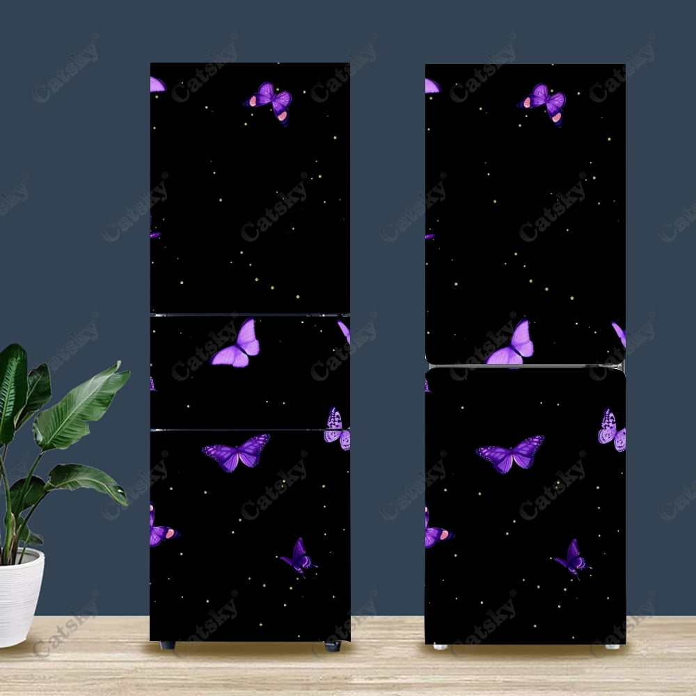 Butterfly Refrigerator Stickers Home r Kitchen Murals DIY Wall Stickers ...