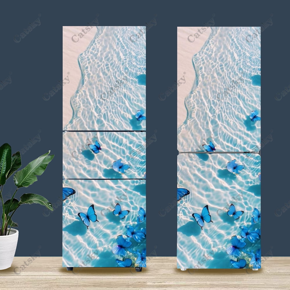 Butterfly Refrigerator Stickers Home r Kitchen Murals DIY Wall Stickers ...