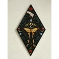 Butterfly Rhomboid Wooden Wall Decor Moon Star Colored Drawing Wall Art ...