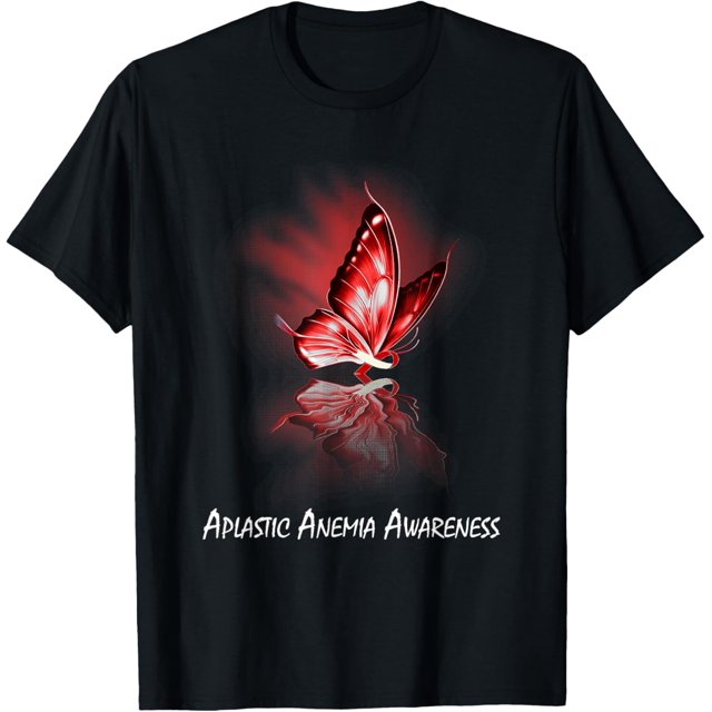 Butterfly Ribbon Aplastic Anemia Awareness T-Shirt - Walmart.com
