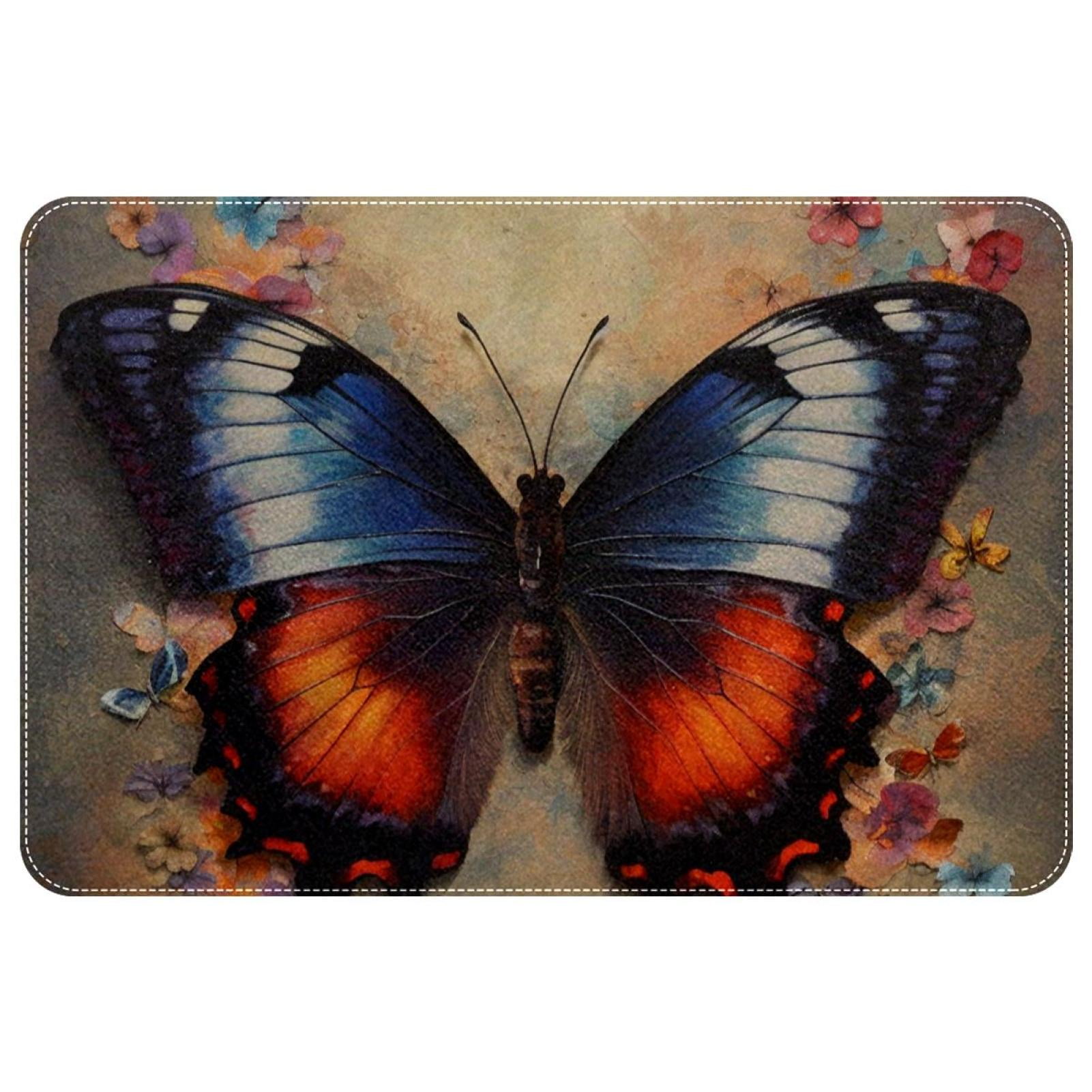 Butterfly Right Angle Floor Mat Indoor Rug Absorbent Soft Touch Chair ...