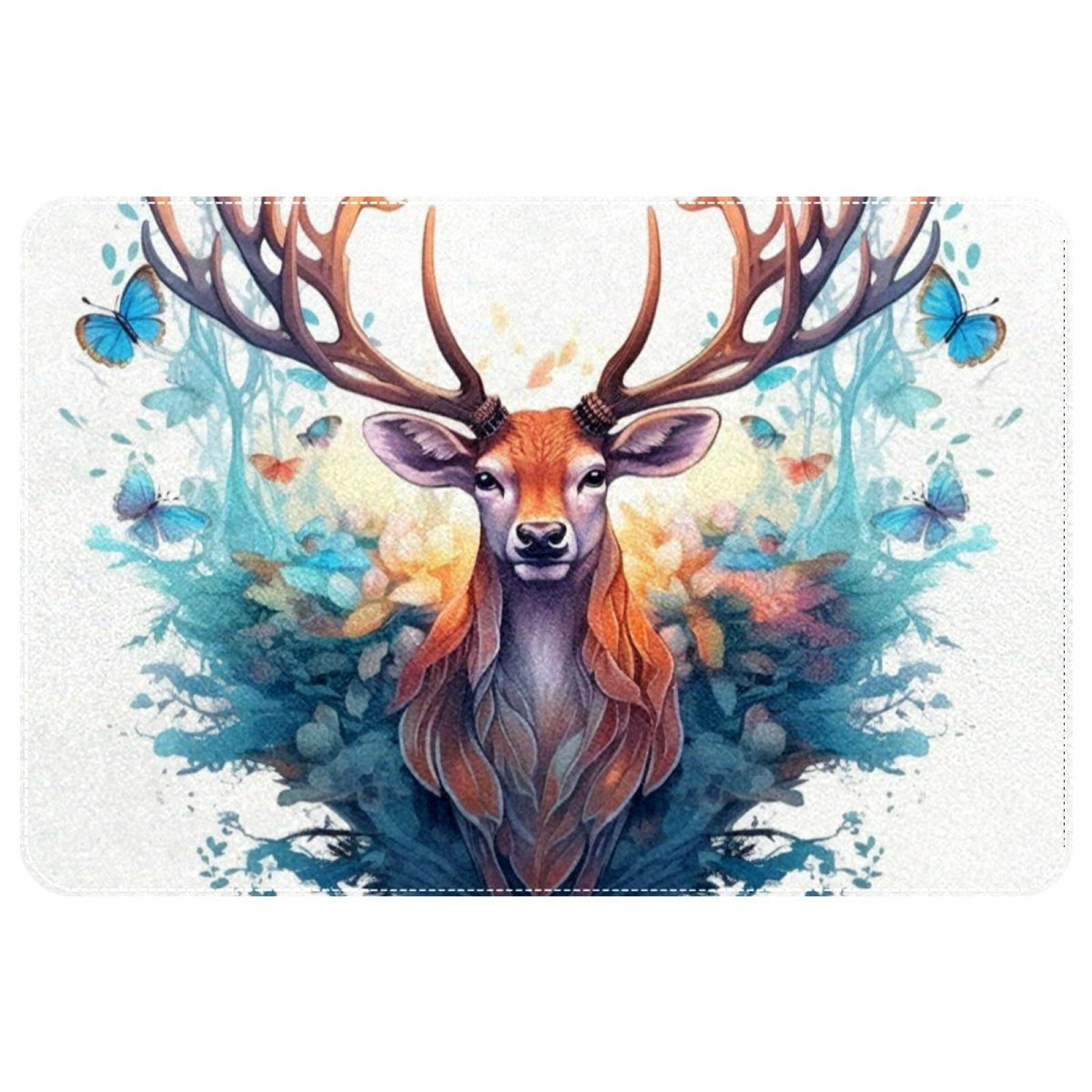 Butterfly Right Angle Floor Mat - Soft and Absorbent Chair Rug for Home ...