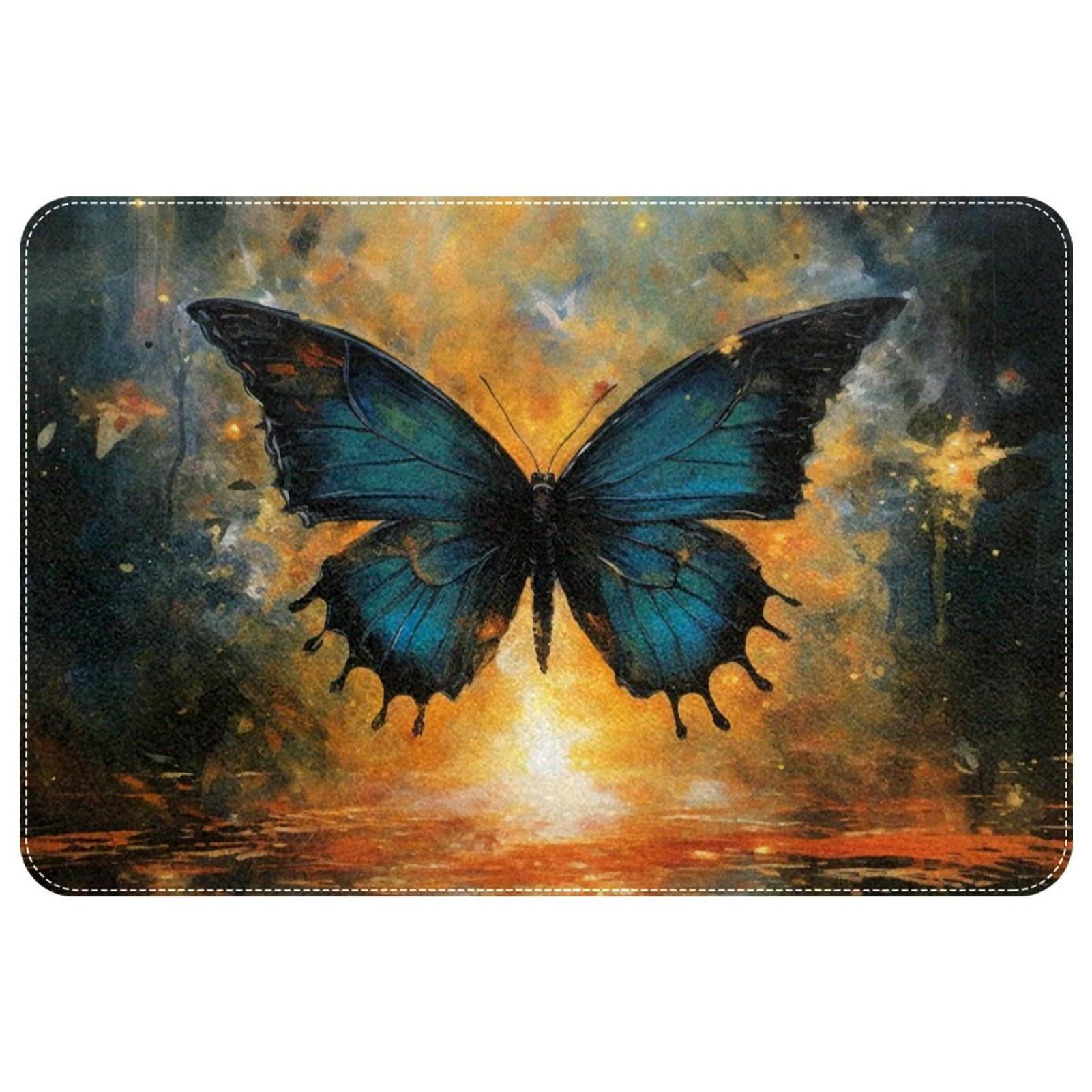 Butterfly Right Angle Floor Mat - Water Absorbing Indoor Carpet for ...