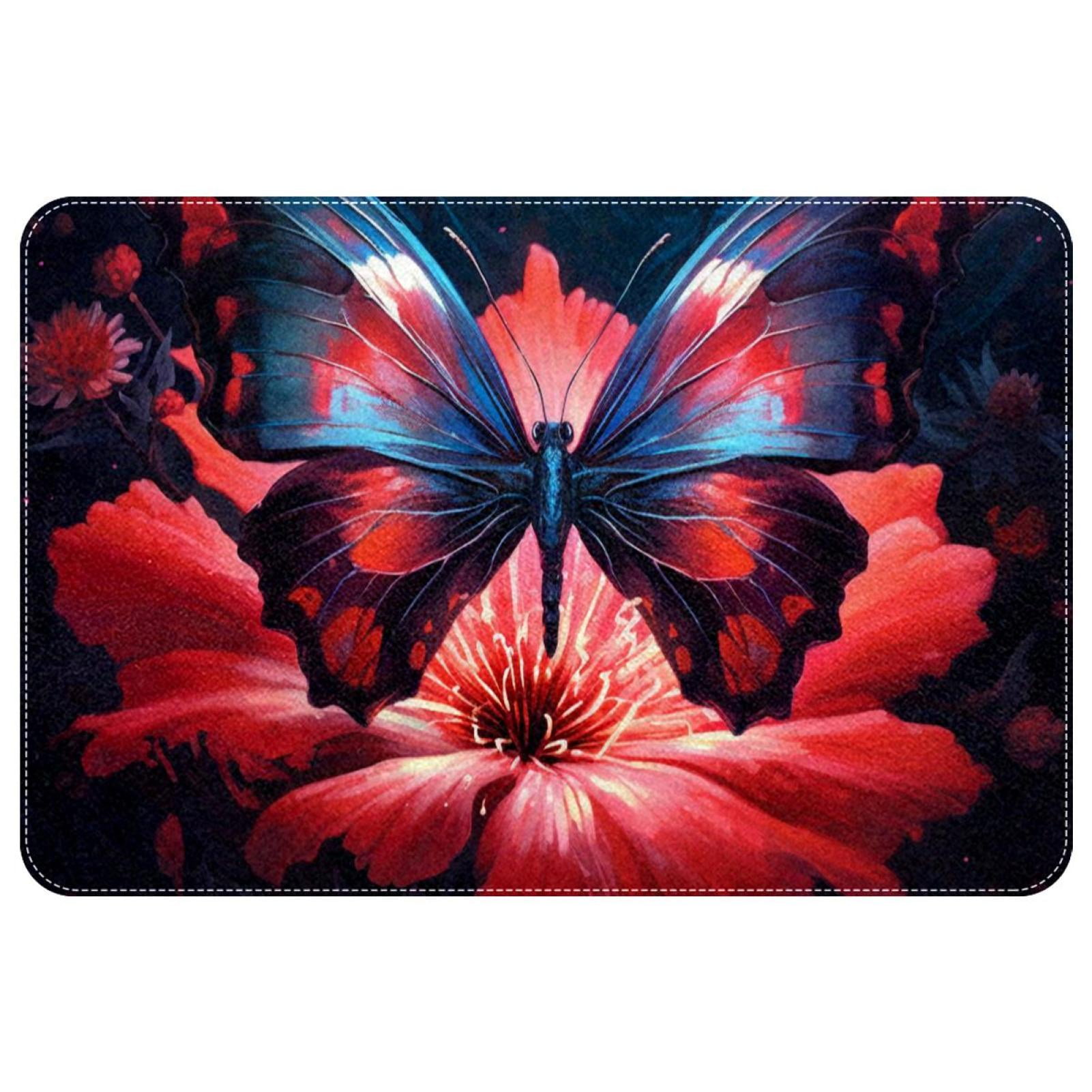 Butterfly Right Angle Floor Mat for Office Rug - Water Absorbing Indoor ...
