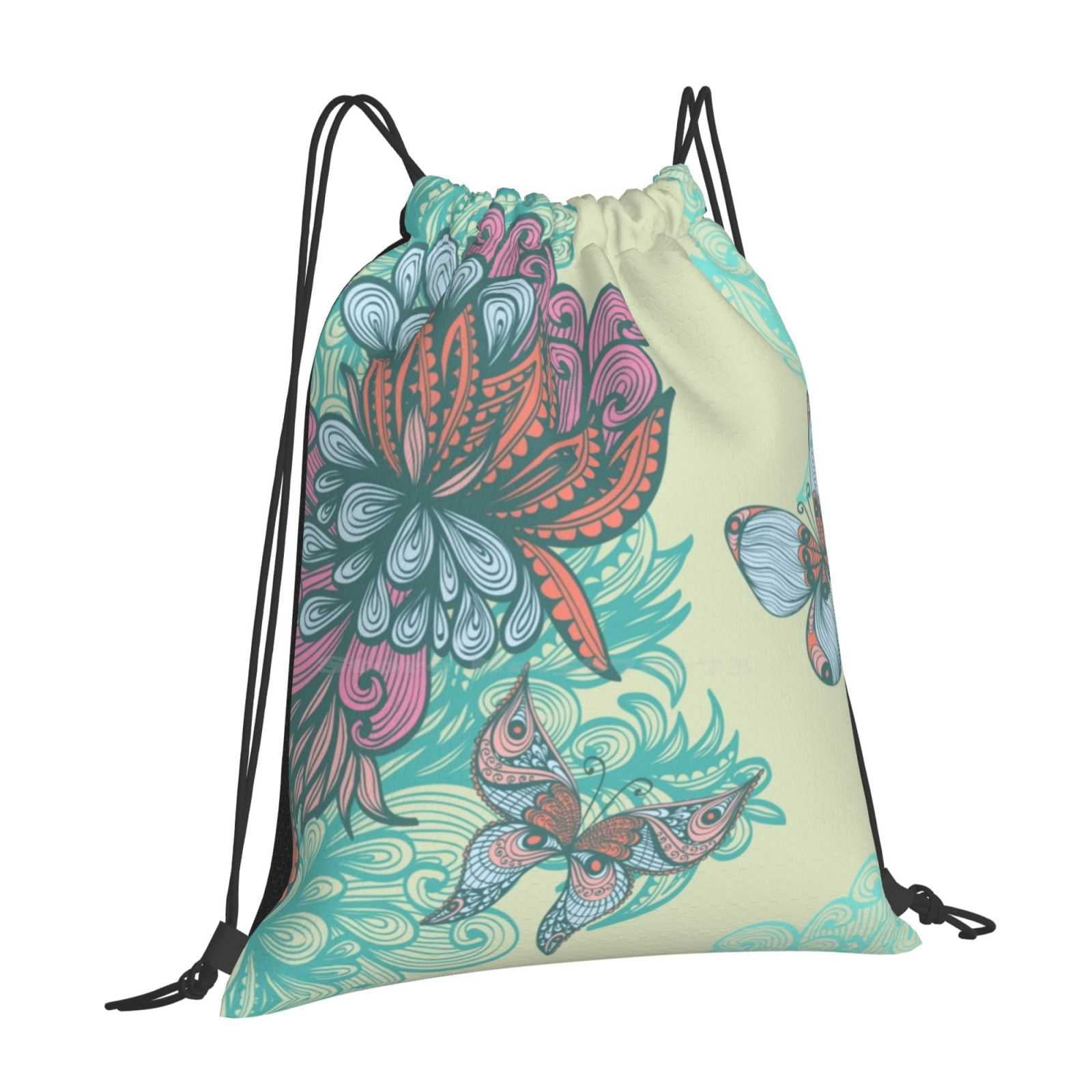 Butterfly & Rose Teen College Student Backpack Pattern Design Bags ...