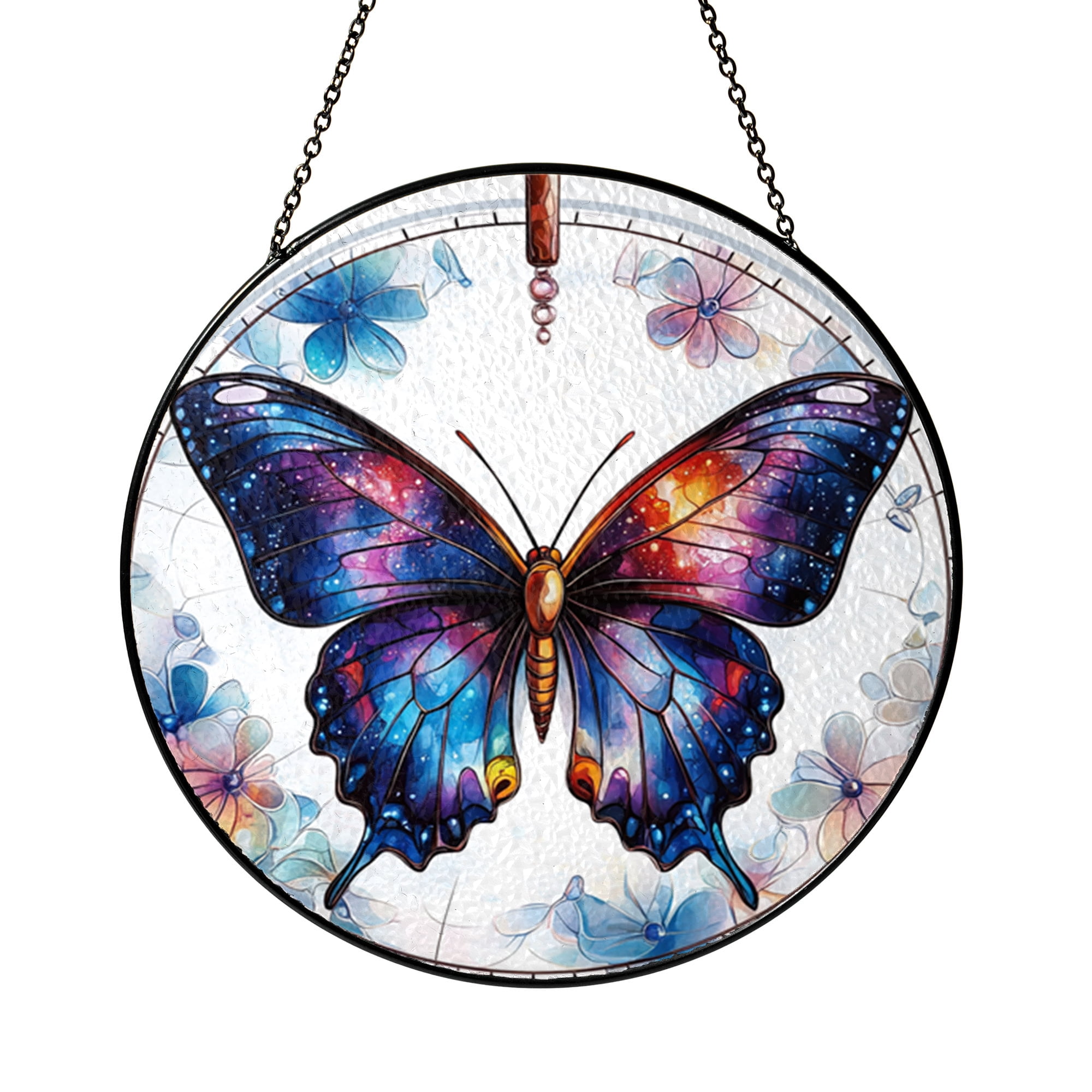 Butterfly Round Acrylic Sun Catcher Window Ornament Boho Style Home ...