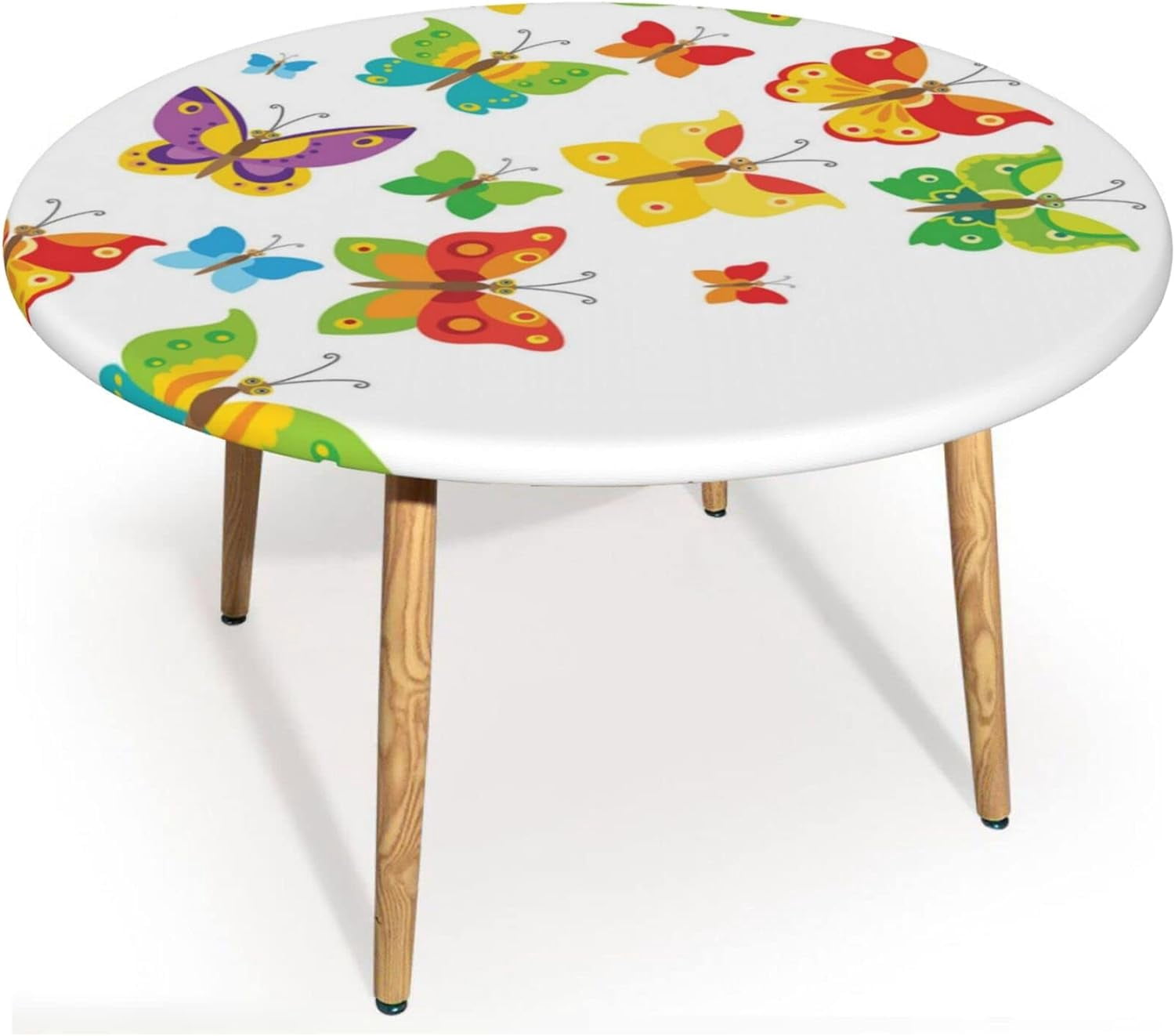 Butterfly Round Tablecloth,Indoor Kitchen Dinning Room or Outdoor ...