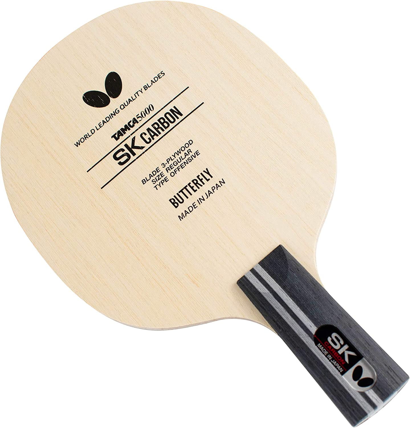 Butterfly SK Carbon CS Blade Table Tennis Blade - TAMCA 5000 Carbon Fiber Blade - SK Carbon CS ...