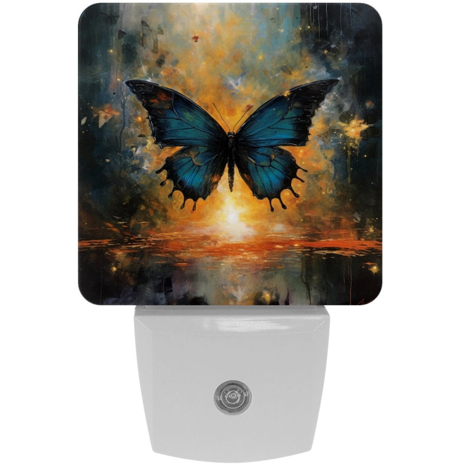 Butterfly Set of 2 Monther's Day Small LED Night Lights Wall Light Room ...