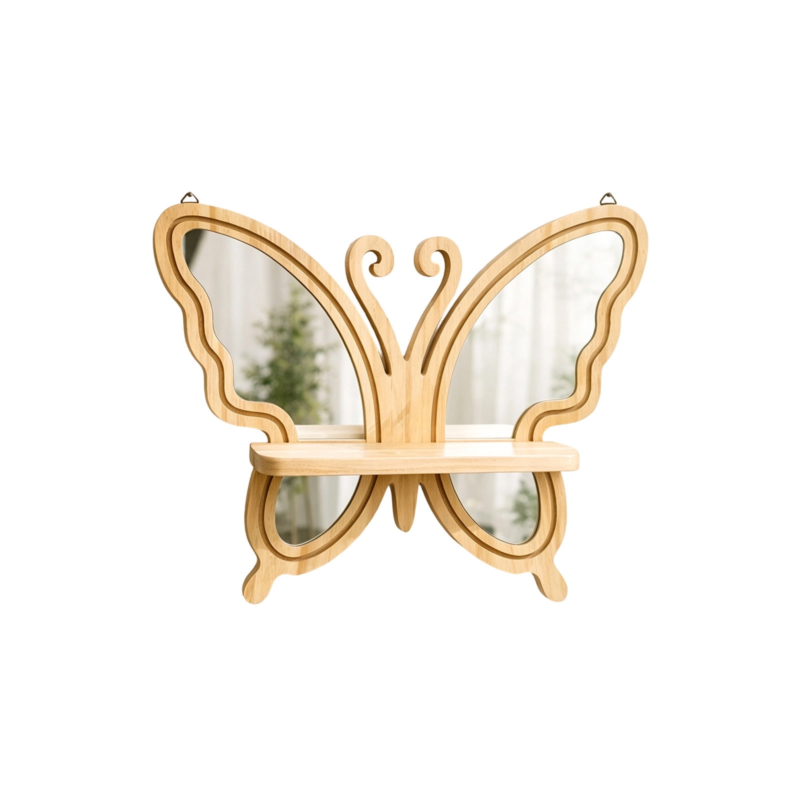 Butterfly Shaped Acrylic Mirror Wall Flowerpot Shelf, Shatterproof ...