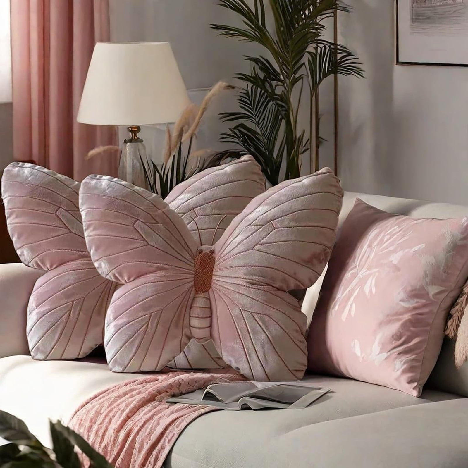 Butterfly Shaped Throw Pillow, 3D Butterfly Pillow Soft Butterfly ...