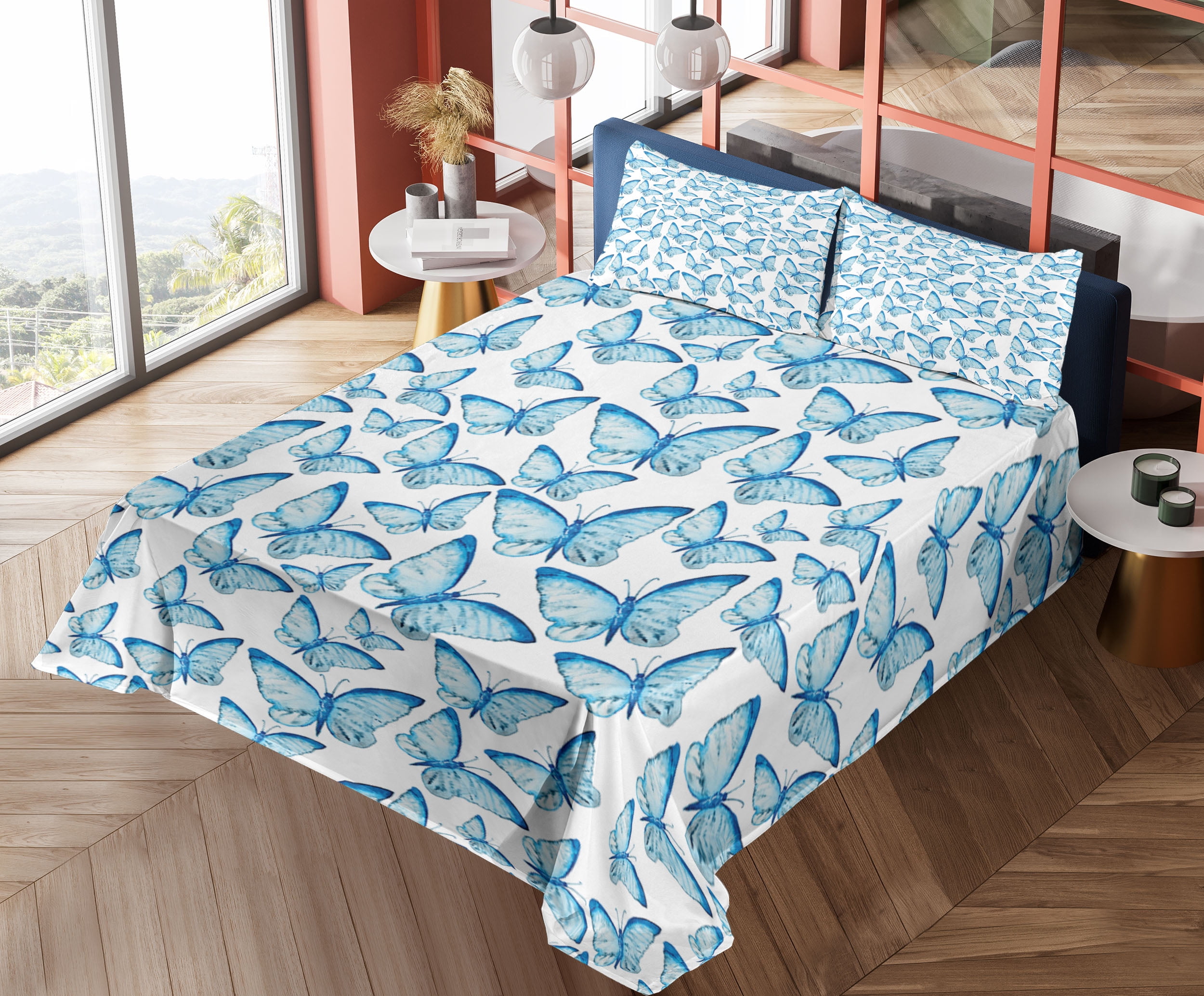 Butterfly Sheet Set, Moths Joy Connection Mythical Tribal and Bohemian ...