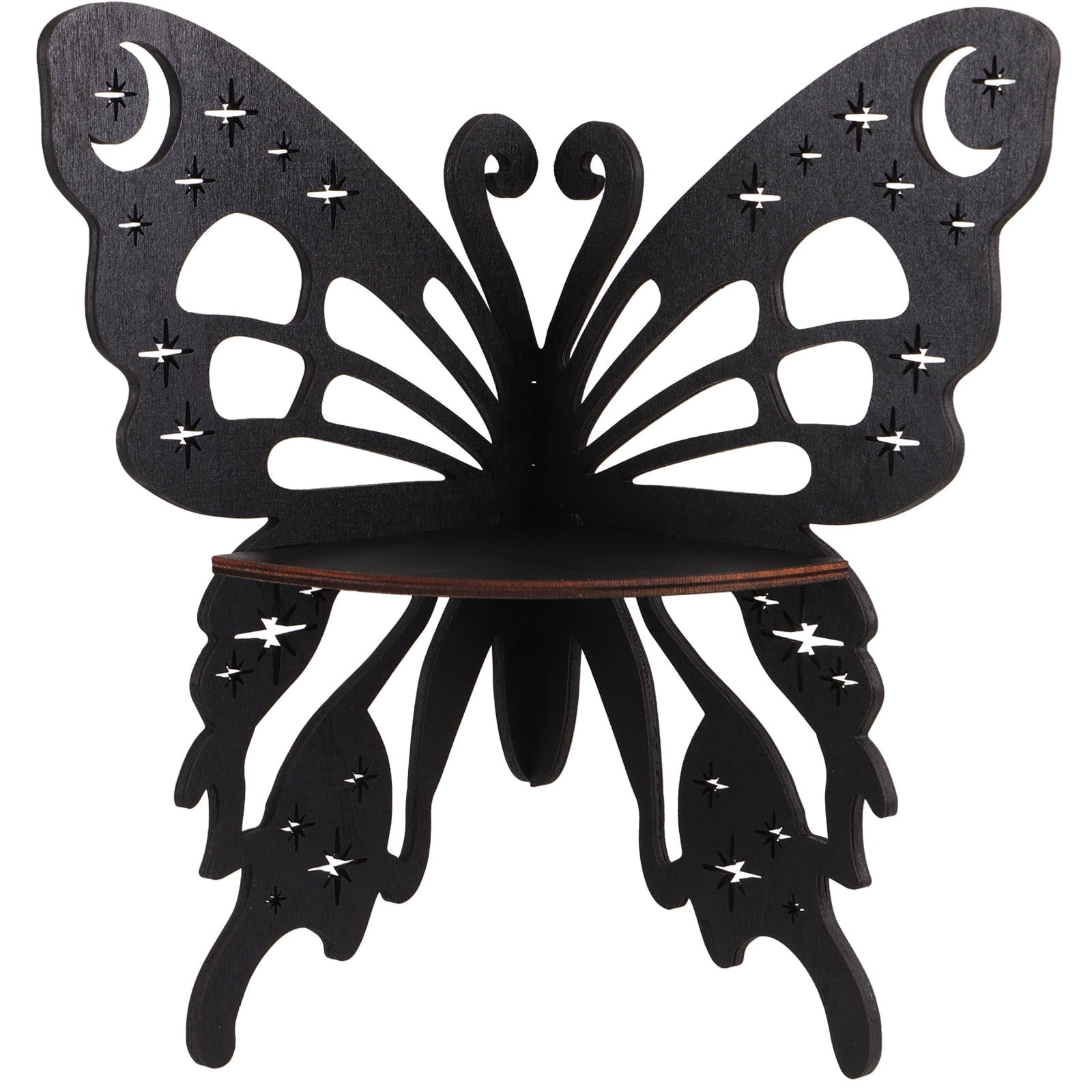 Butterfly Shelf Crystal Shelf Display Wooden Display Shelf Hanging ...