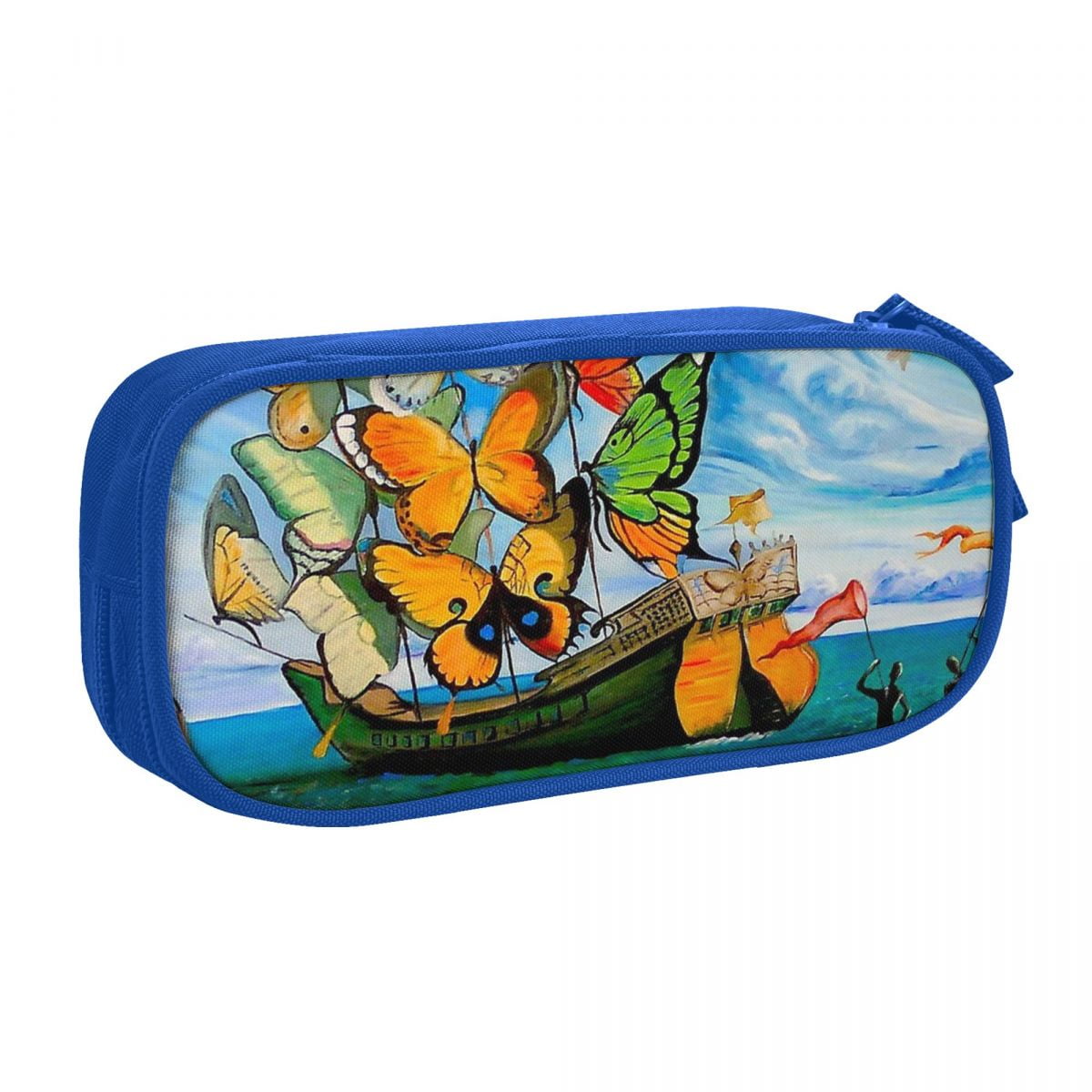 Butterfly Ship Vintage Abstract Painting Pencil Case Pencil Box Pen ...