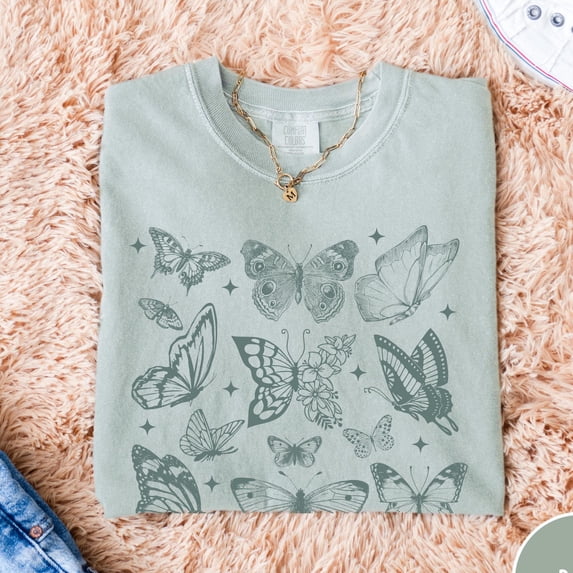 Butterfly Shirt Butterfly Graphic Shirt Cottagecore Butterfly Tee ...