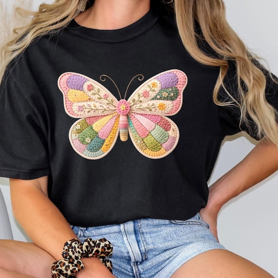 Butterfly Shirt Colorful Boho Butterfly Tee Style Shirt Spring Summer ...
