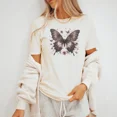 Butterfly Shirt Floral Graphic T Shirt Nature Insect Tee Beige Boho ...