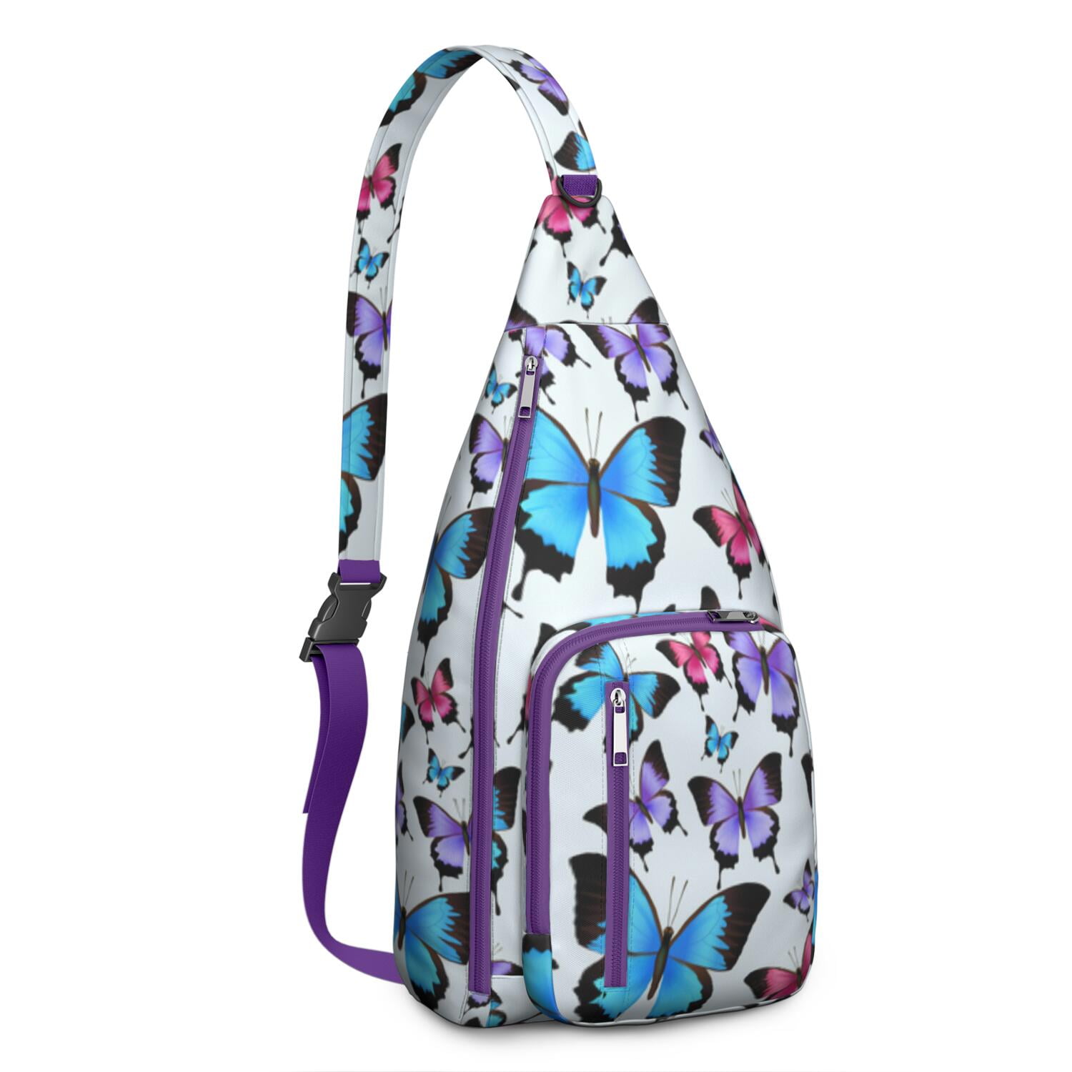 Butterfly Sling Backpack – Stylish Floral Crossbody Bag, Lightweight ...