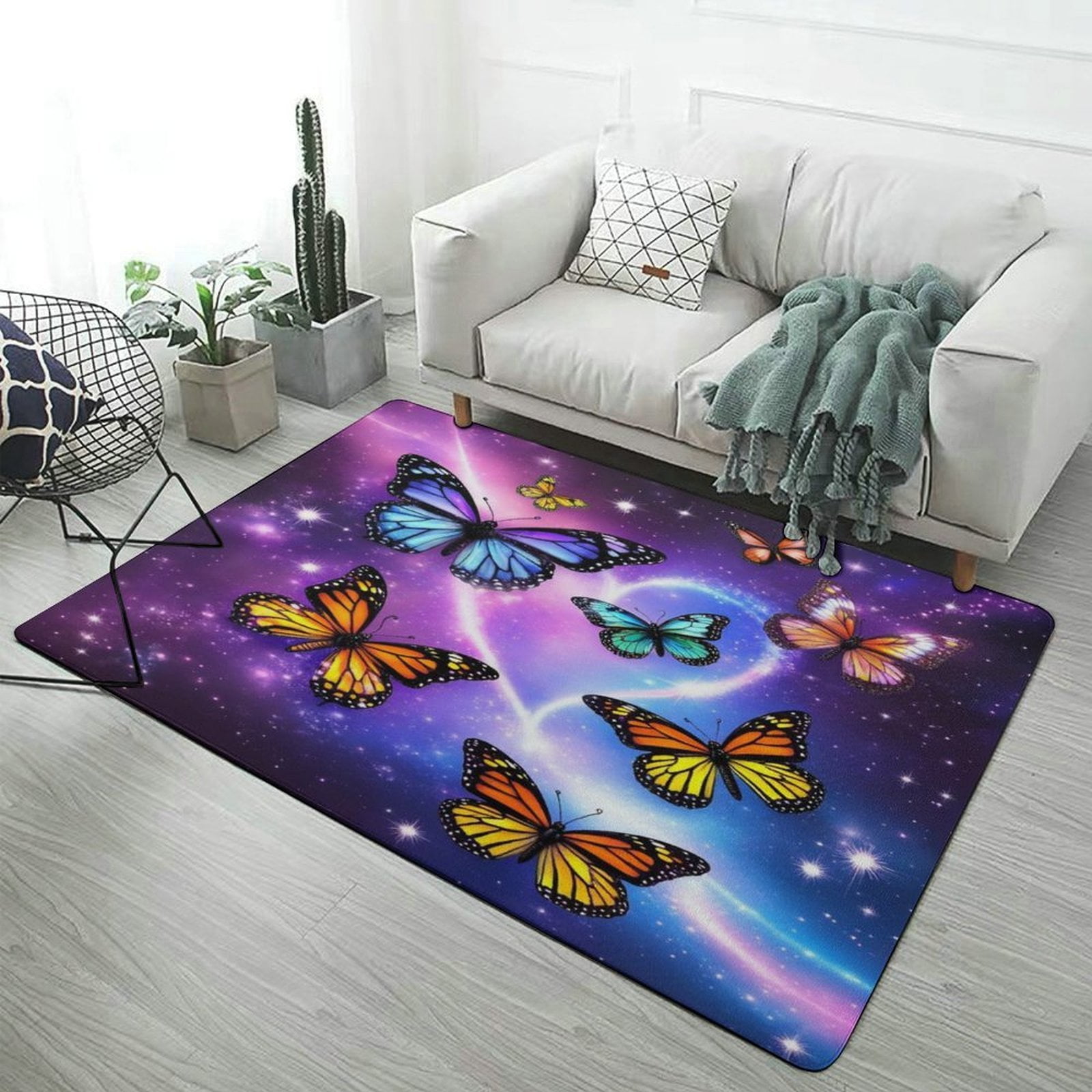 Butterfly Soft Comfy Area Rugs Carpet Suitable for Living Room Kitchen ...