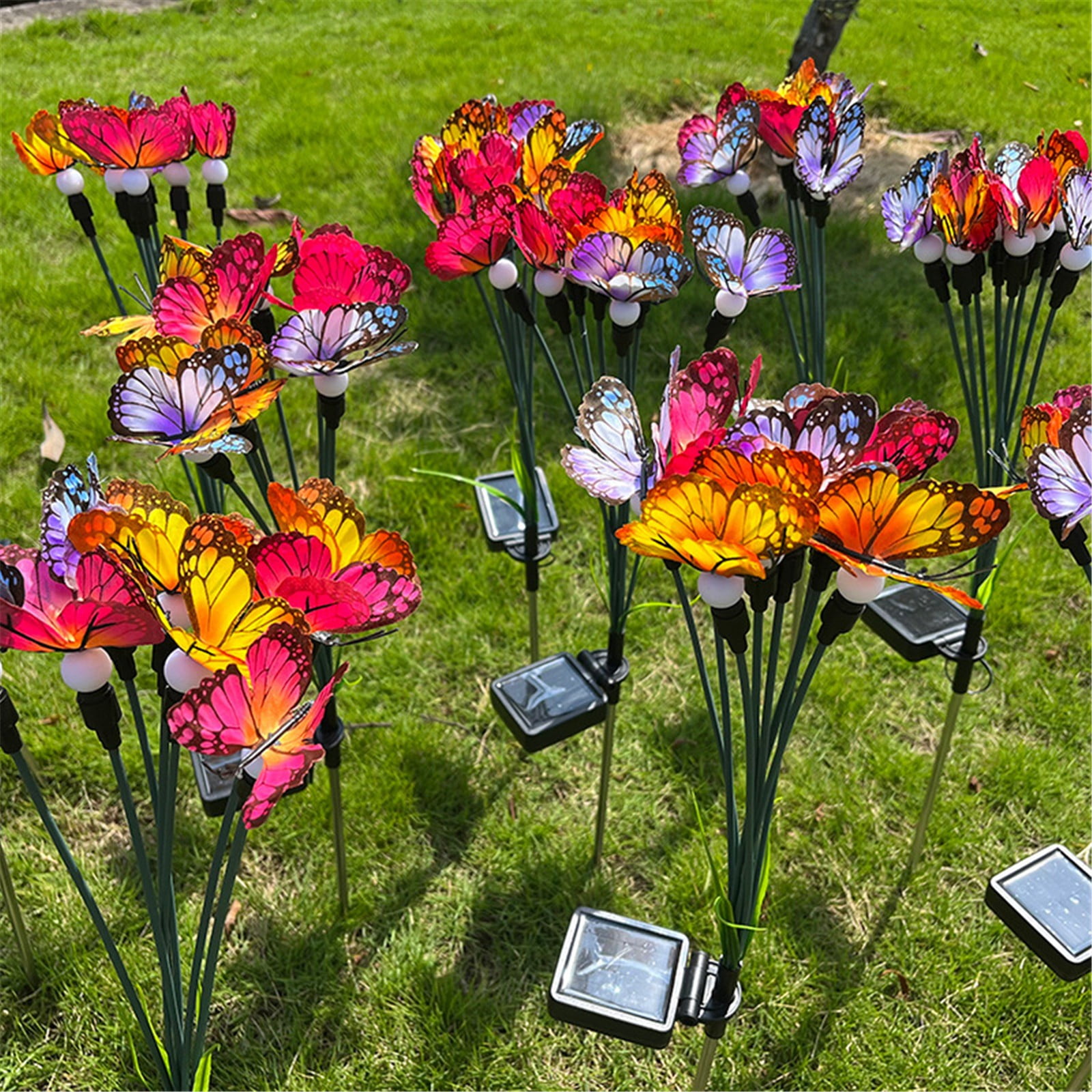 Butterfly Solar Garden Lights Led Butterfly Solar Firefly Lights ...
