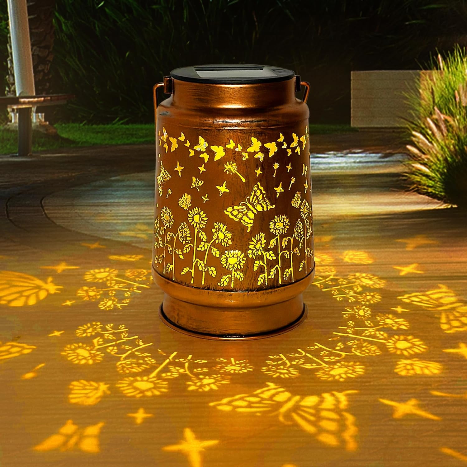 Butterfly Solar Lantern Lights, Outdoor Solar Lanterns Garden Decor ...