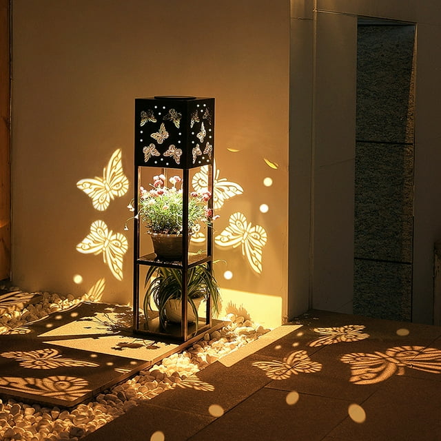 Butterfly Solar Lantern Outdoor, Large Garden Light Solar Powered ...