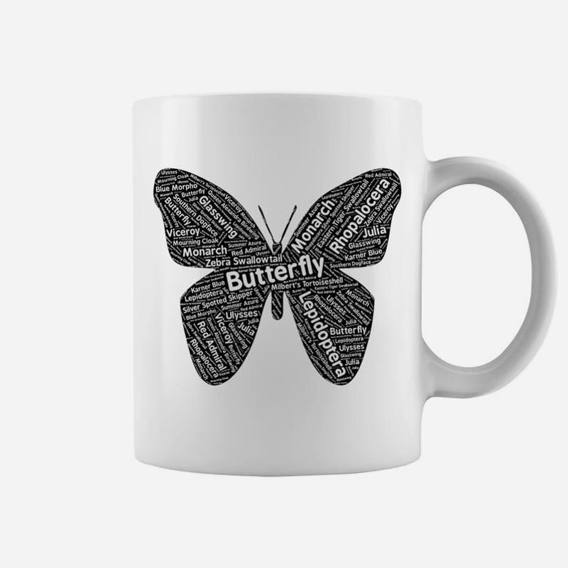 Butterfly Species Art Words Slim Coffee Mug - Walmart.com