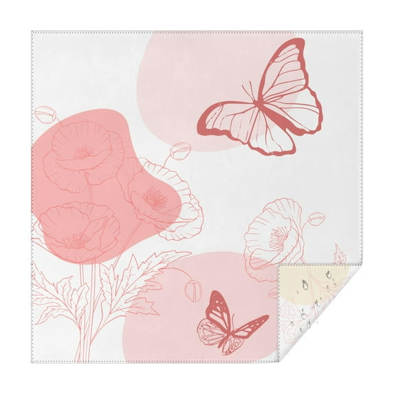 Butterfly Square Tablecloth 52x52in-Waterproof Polyester Printed Table ...